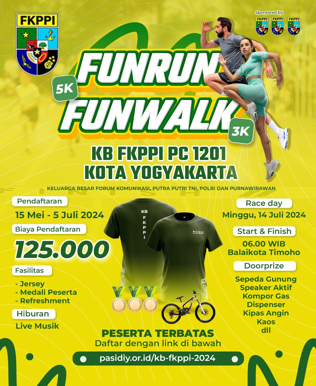 KB FKPPI PC 1201 Kota Yogyakarta 2024 | Fun Run 5K & Fun Walk 3K | PASI DIY